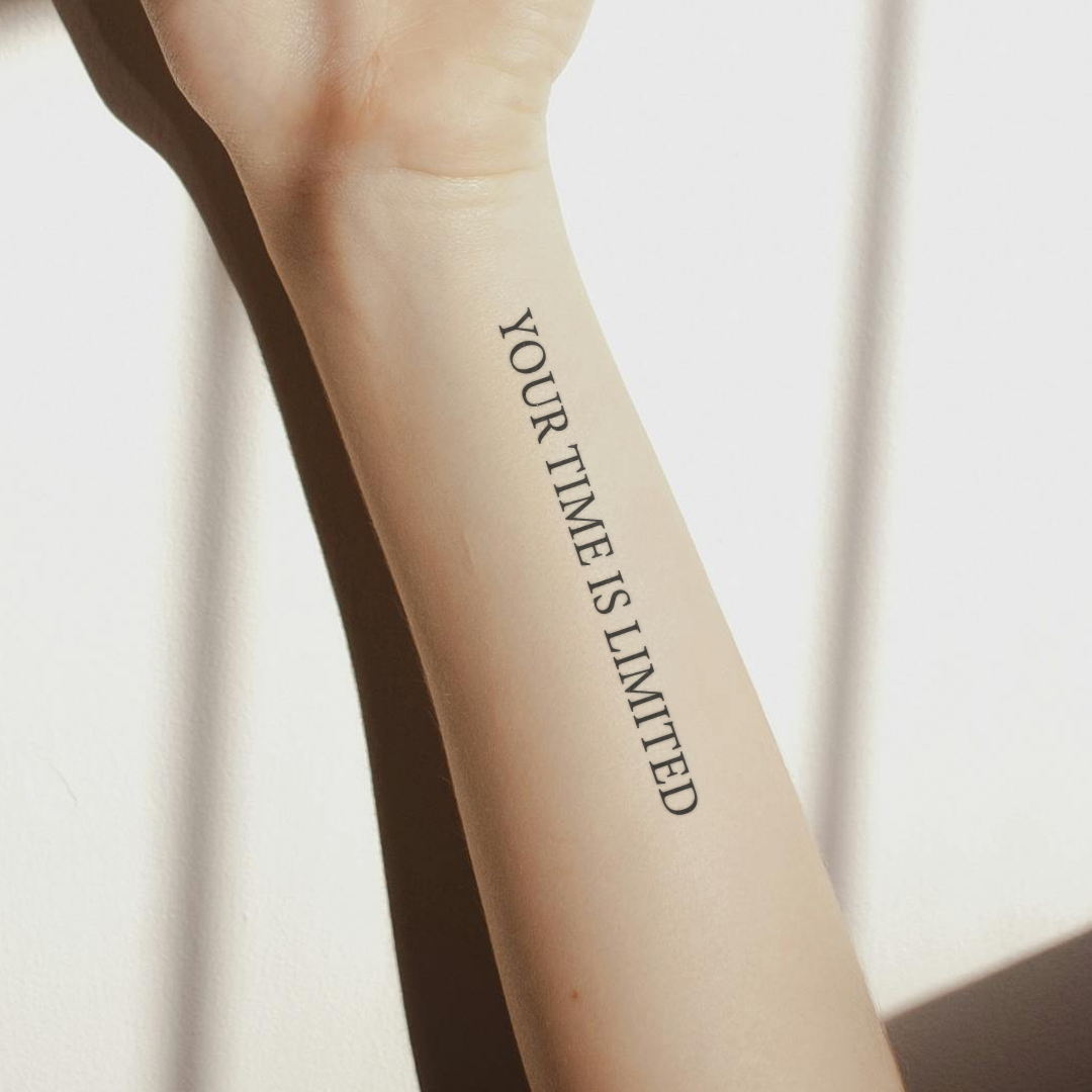 your time is limited - Nouvelle technologie | Tatouage temporaire | Inkster